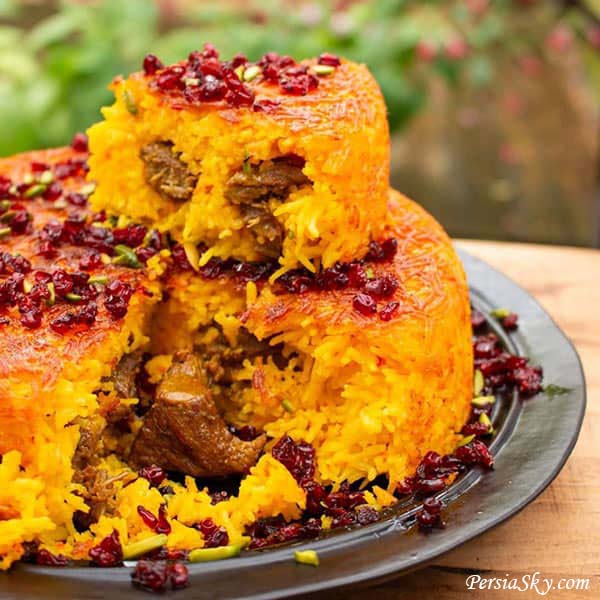 Persian food Tah-chin - persiasky